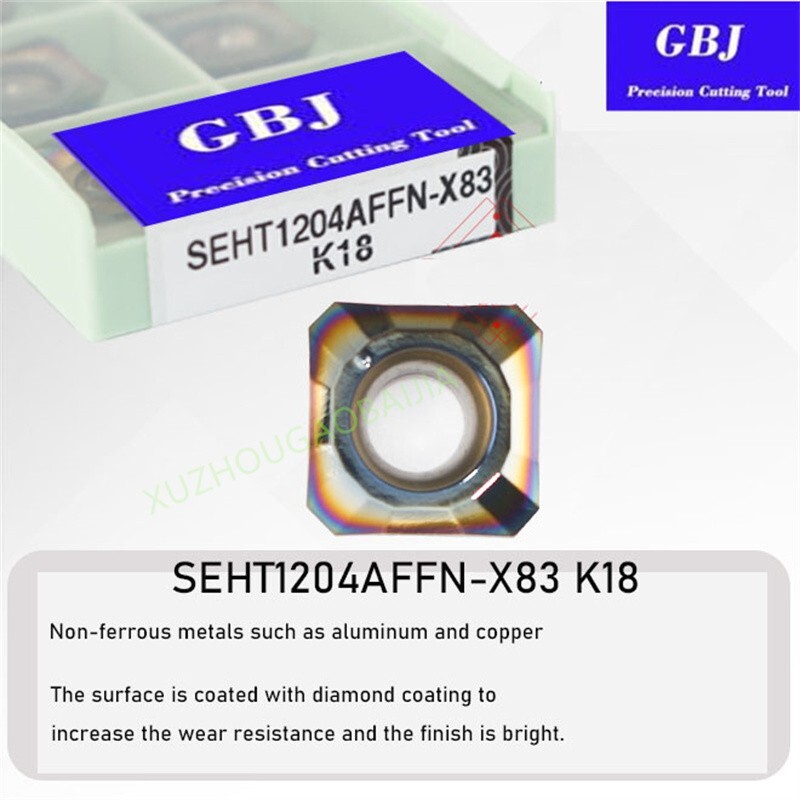 PCD coating 10pcs SEHT1204AFFN-X83 K18 Carbide aluminum with milling ...