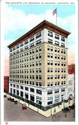 The Lafayette Life Insurance Company Building Indiana Postcard | eBay