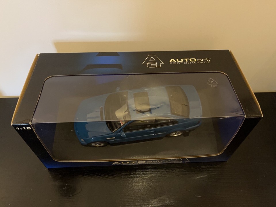 AutoArt | BMW M3 E46 | Diecast Model | 1/18 Scale | Indigo Blue | FREE ...