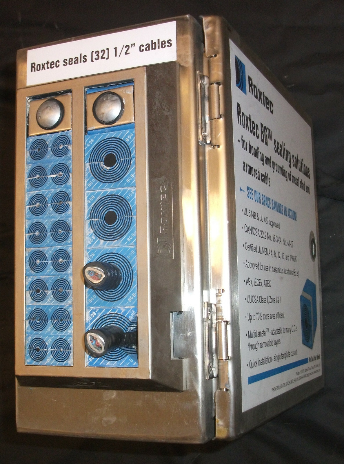 ROXTEC BG CF32 SEALING SOLUTION KIT SALESMAN SAMPLE STAINLESS STEEL ...