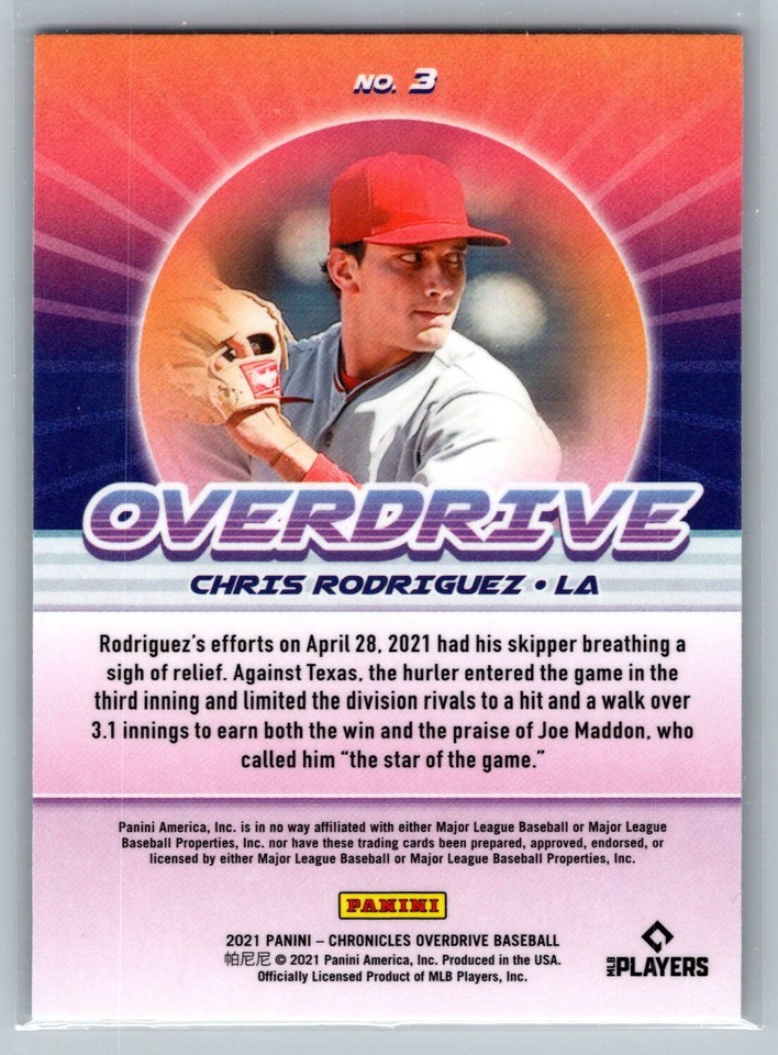 2021 Panini Chronicles #3 Chris Rodriguez Overdrive | eBay