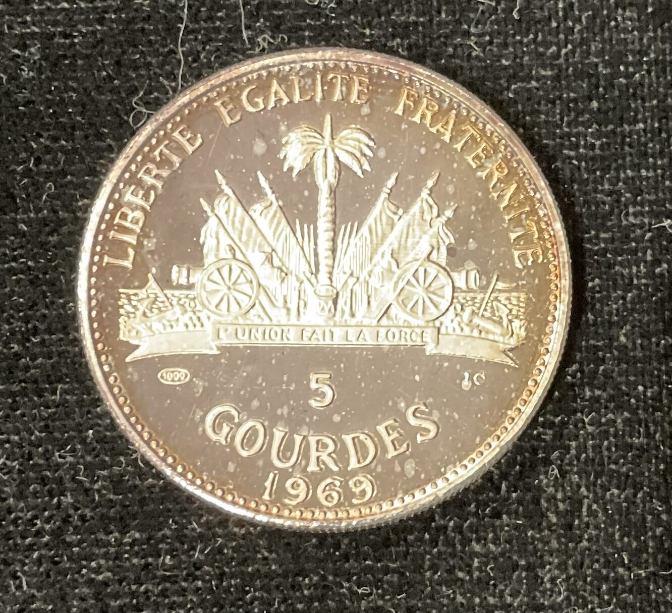 Haiti 1969 .999 Silver Proof 5,10,25 Gourdes Three Coin Mint Set, Low ...