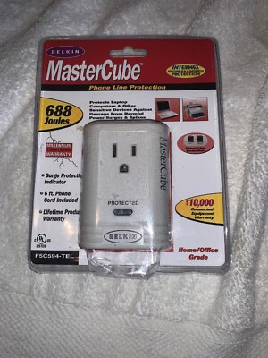 Belkin (F5C594-TEL) 688 Joules MasterCube Phone Line Protection New | eBay