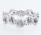 NEW Authentic PANDORA 925 Silver Sparkling Daisy Flower Crown Ring ...