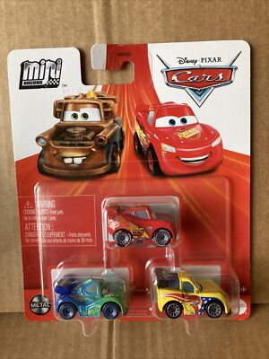 DISNEY CARS Mini Racers set of 3 Carla Veloso, Jeff Gorvette & LMQ ...