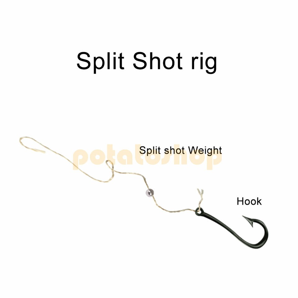 100 Pcs Fishing Split Shot Rig Sinker Weights Sinkers Pure Premium Tin ...