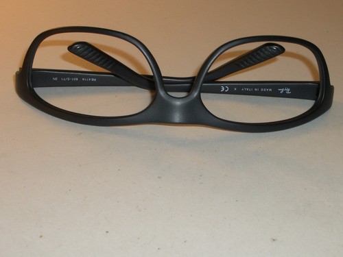 RAY BAN RB4114 601-S MATTE BLACK PREDATORS WRAP SUNGLASSES/EYEGLASS ...