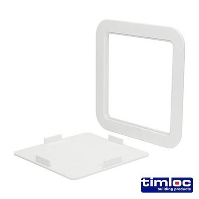 Timco - Timloc Access Panel - Plastic - Clip Fit - White - AP200 ( 205 ...