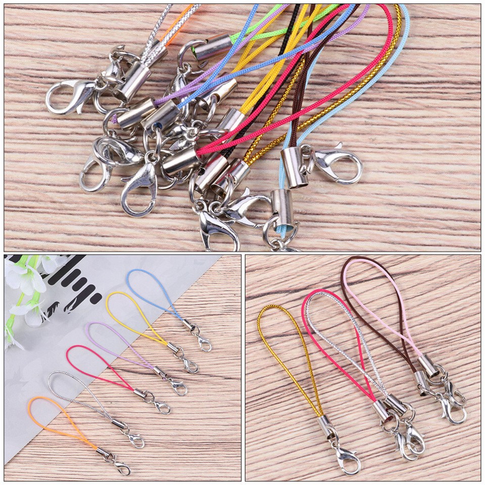 50 Pcs Cell Phone Charm Cord Lanyard Lobster Clasp Cellphone Strap with ...