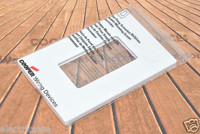 1pcs - Cooper PJS26W Standard Size Decorator Receptacle Wallplates ...