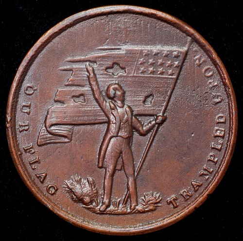 Electrotype 1844 Henry Clay Beware of Foreign Influence Flag Trampled ...