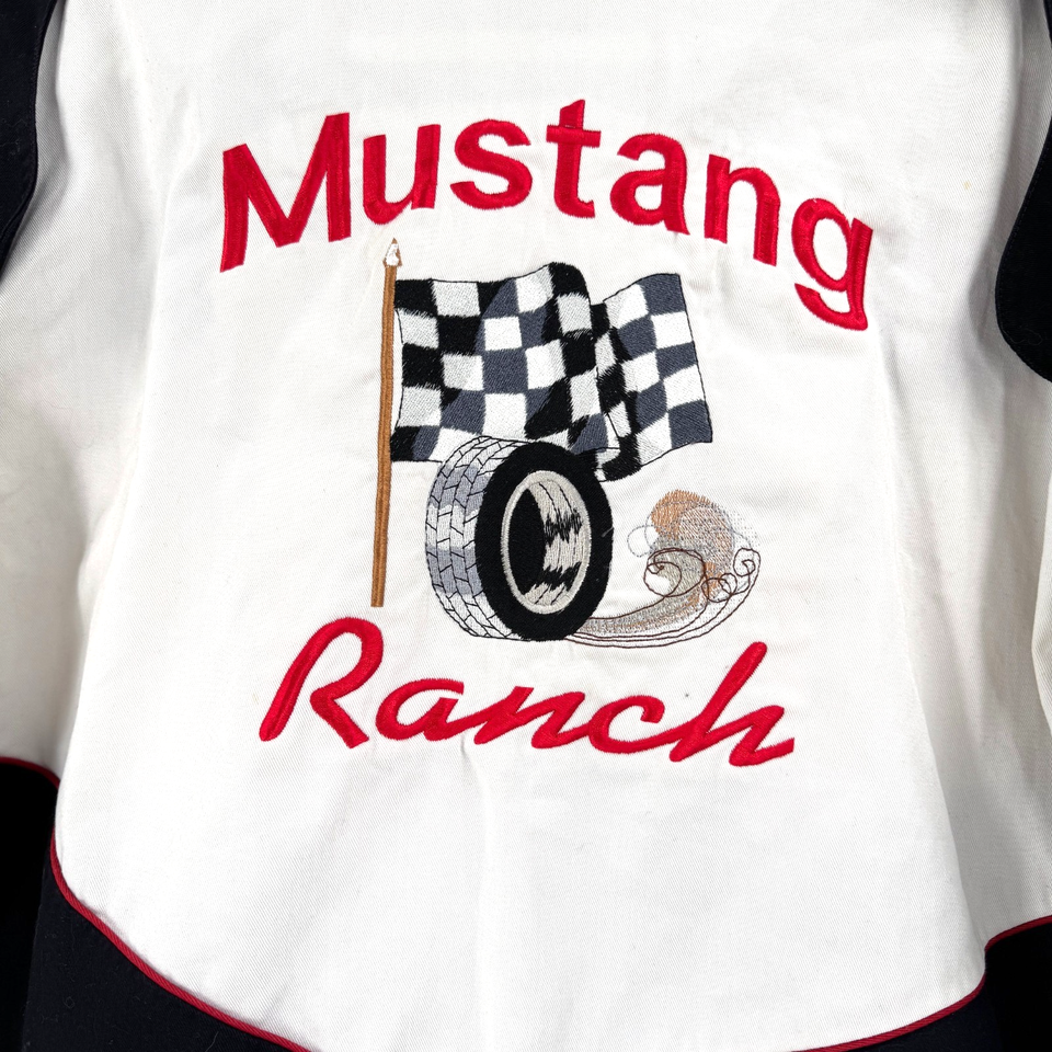 90s Speed Zone Race Gear Mechanic Pit Crew Men's Shirt Large Mustang ...