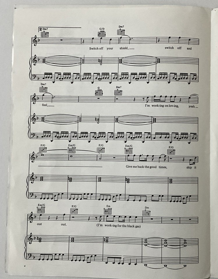 Frankie Goes To Hollywood Two Tribes Original Sheet Music Uncensored ...