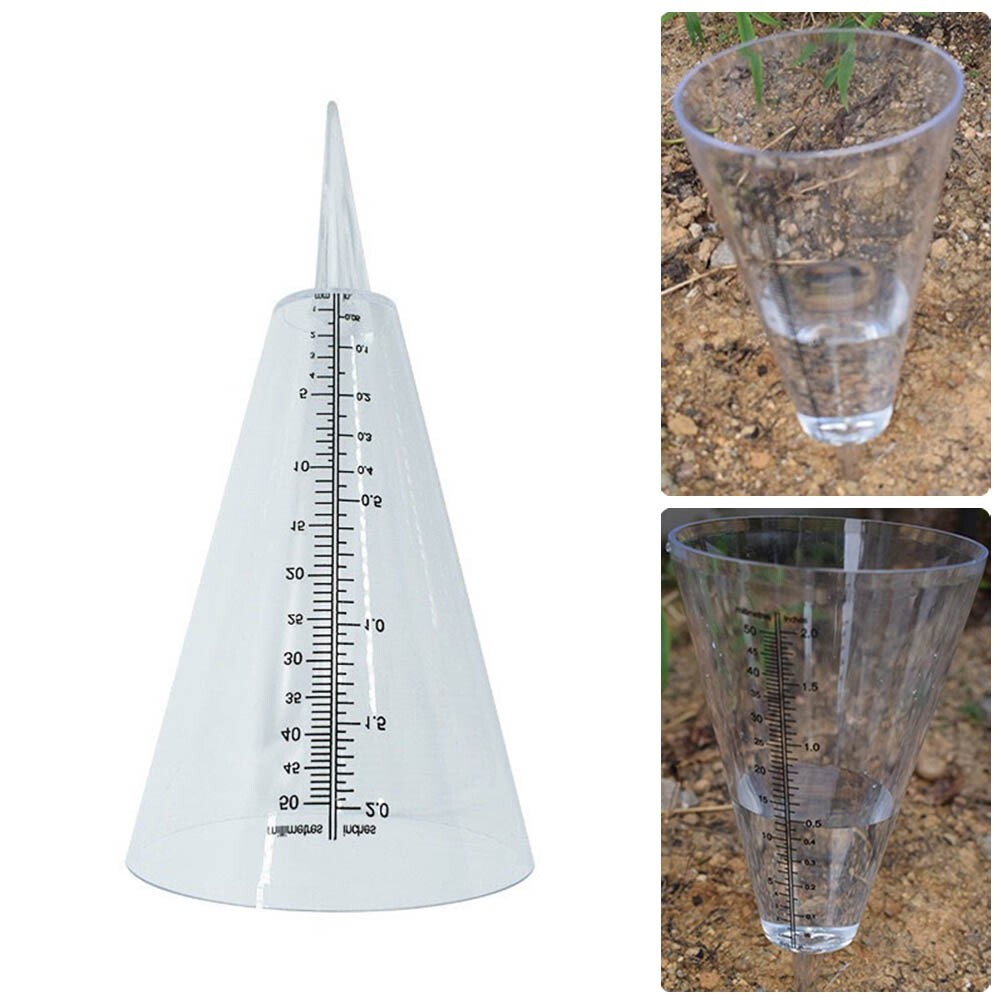 Compact and Clear Cone Rain Gauge for Accurate Garden Water Measurement ...