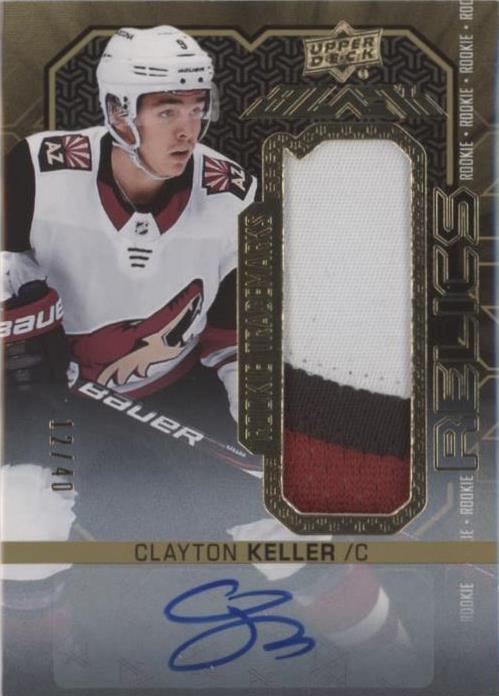 2017-18 SPx - Ud Black Rookie Trademarks Clayton Keller #RT-CK ...