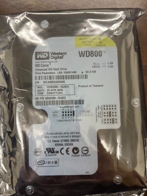 WD CAVIAR - IDE HARD DRIVE 80GB - WD800BB - VINTAGE - SEALED | eBay