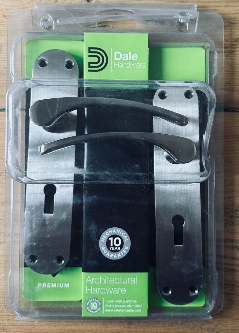 Dale SALO Lever Internal Door Handles Latch, Privacy, Lock,Satin Nickel ...