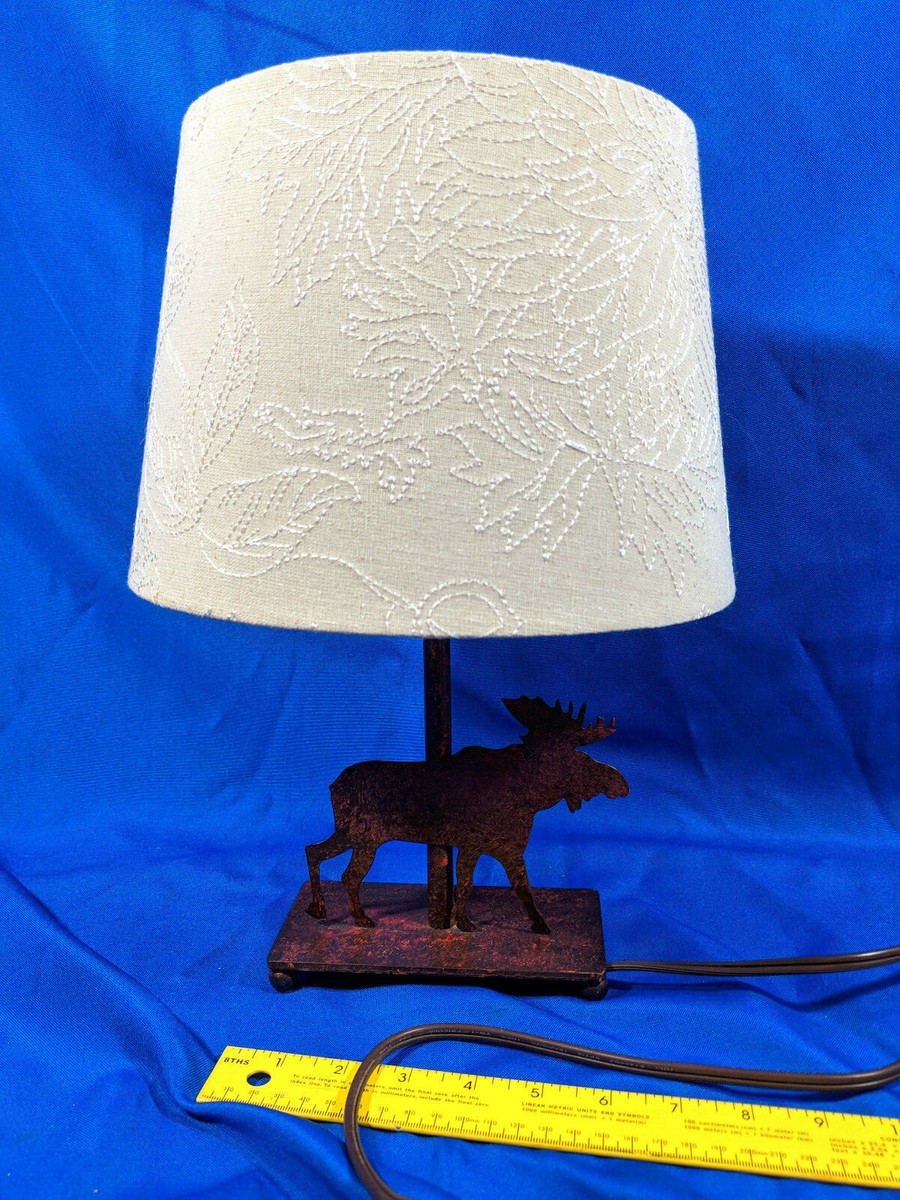 Rustic Moose Lamp Shade Rocky Mountain Alaska Moose Black Iron One