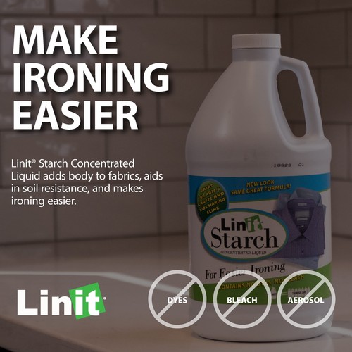 Linit Starch No Dyes No Bleach Concentrated Liquid For Ironing 64 Oz ...