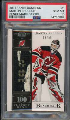 Martin Brodeur 2011-12 Panini Dominion Gem Benchmark Sticks (pop 1) #1 ...
