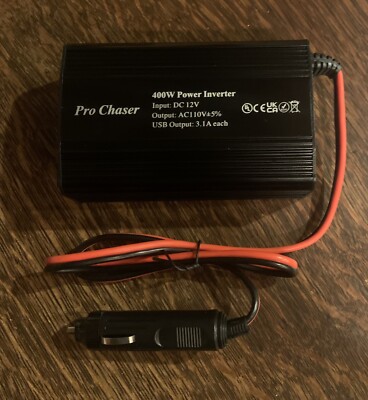 Pro Chaser 400w DC 12v to 110v AC Car Power Inverter w/USB Ports | eBay