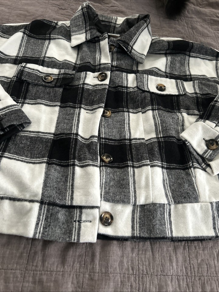 Lularoe XL Great Outdoors Berlin Jacket Coat Black White Grey Plaid | eBay
