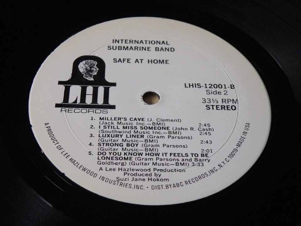 THE INTERNATIONAL SUBMARINE BAND 'SAFE AT HOME' LP US LHI 1970S REPRO ...