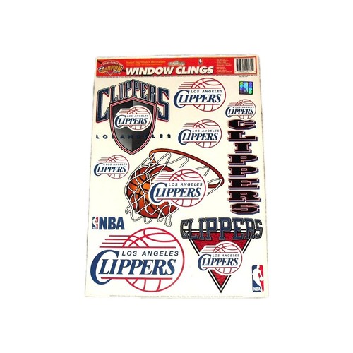 Los Angeles Clippers Vintage 90s Window Clings Decals Set Removable ...