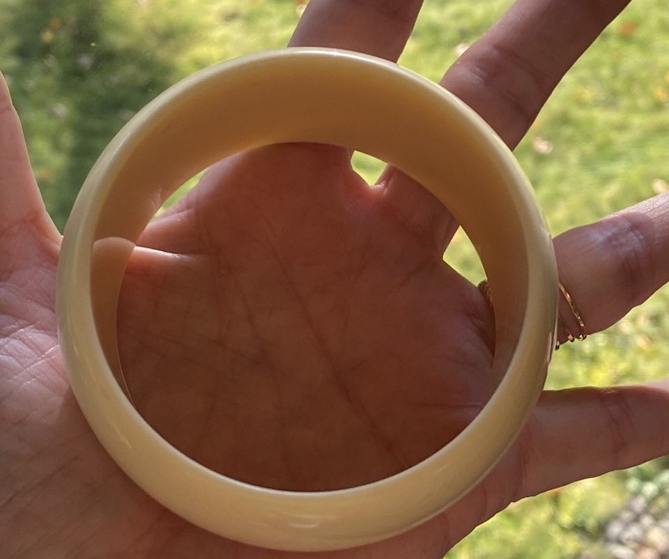 Vintage Amazing French Ivory Carved Extra Wide Celluloid Bangle ...