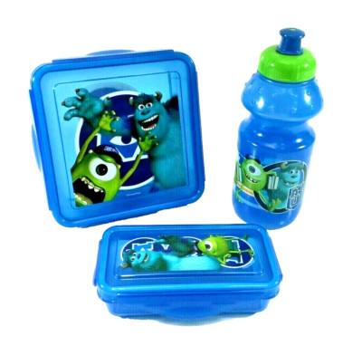 DISNEY MONSTERS UNIVERSITY KIDS SCHOOL FOOD LUNCH BOX / SNACK BOX ...