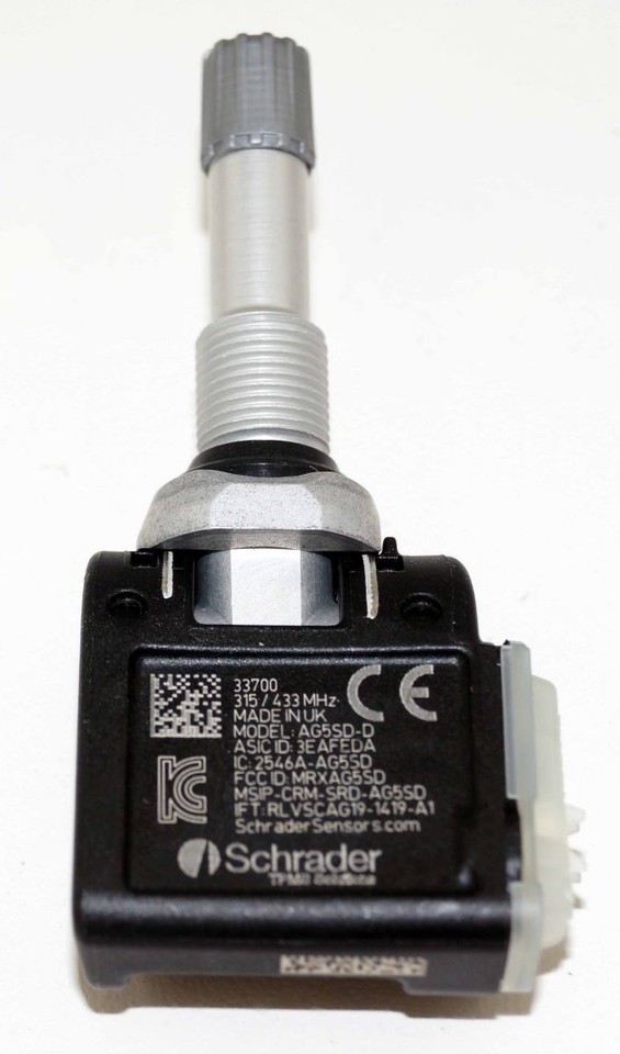 4 Pack Genuine 33700 Schrader TPMS Sensor Clamp-In 433MHz Programmable ...