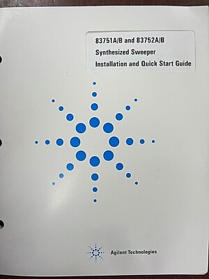 Agilent 83751A/B & 83752A/B Synthesized Sweeper Installation/Quick ...