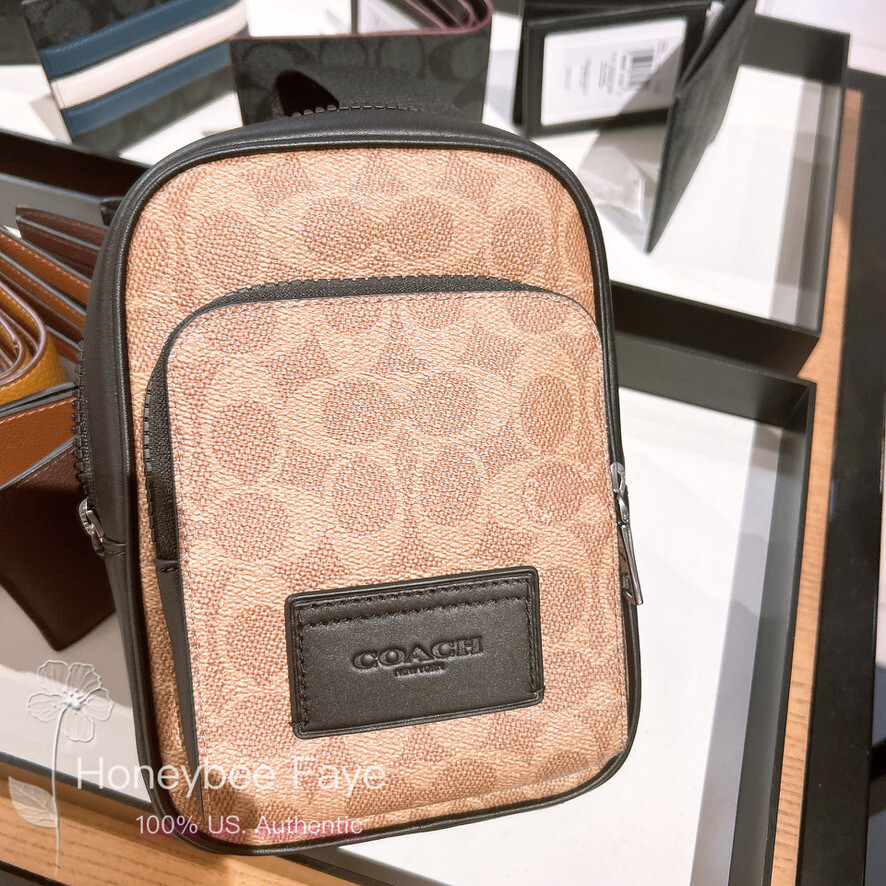 NWT Coach Track Pack 14/ Racer Sling Pack In Signature Canvas CV763 ...