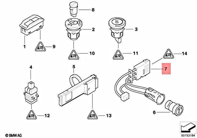 Genuine BMW E71 E72 E85 E86 Coupe Cigarette Lighter Socket OEM ...