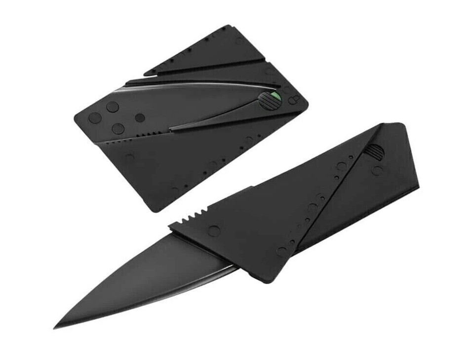 3X Folding CREDIT CARD-KNIFE Cards Wallet Folding Pocket Survival Micro ...