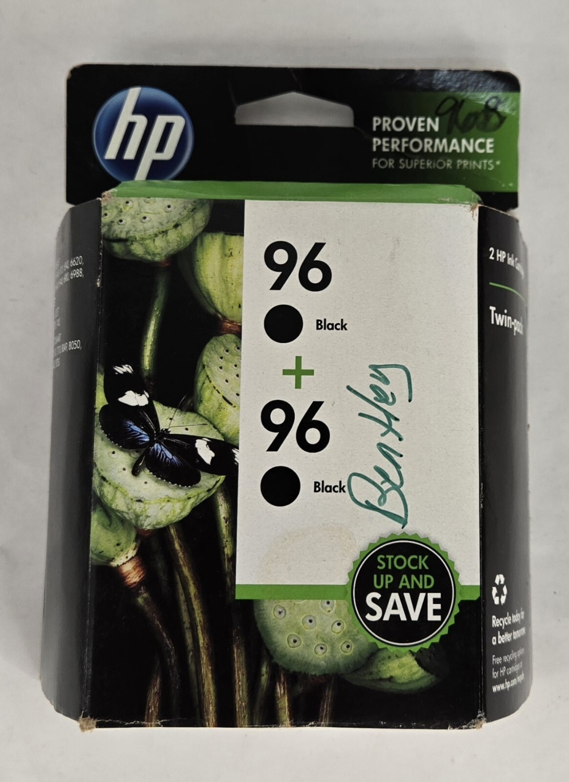 2 Pack HP 96 Black Ink Cartridge C9348FN Genuine Expired 03/2013 | eBay