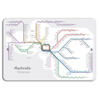 Victorian Rail Map: Australia Connections | eBay