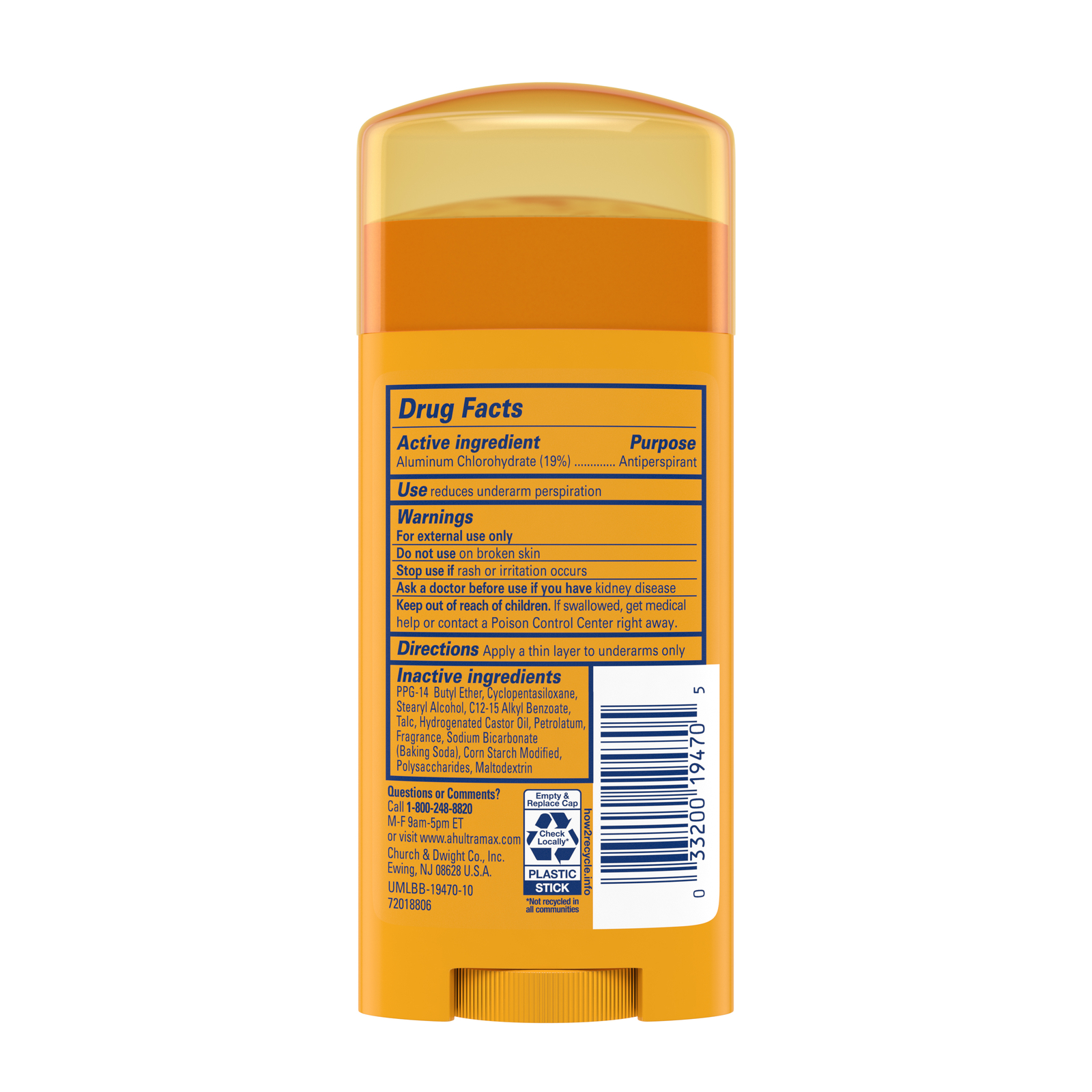 Arm & Hammer Ultramax Anti Perspirant Deodorant Powder Fresh 2.6Oz Each ...