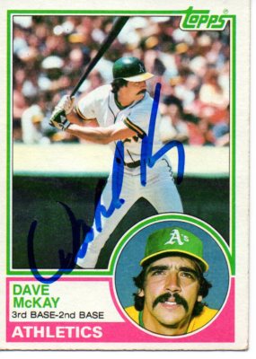 Dave McKay Oakland A's 1983 Topps Signed Card | eBay