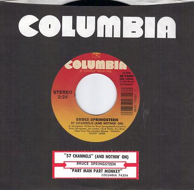 BRUCE SPRINGSTEEN 57 Channels / Part Man Part Monkey 45 with jukebox ...