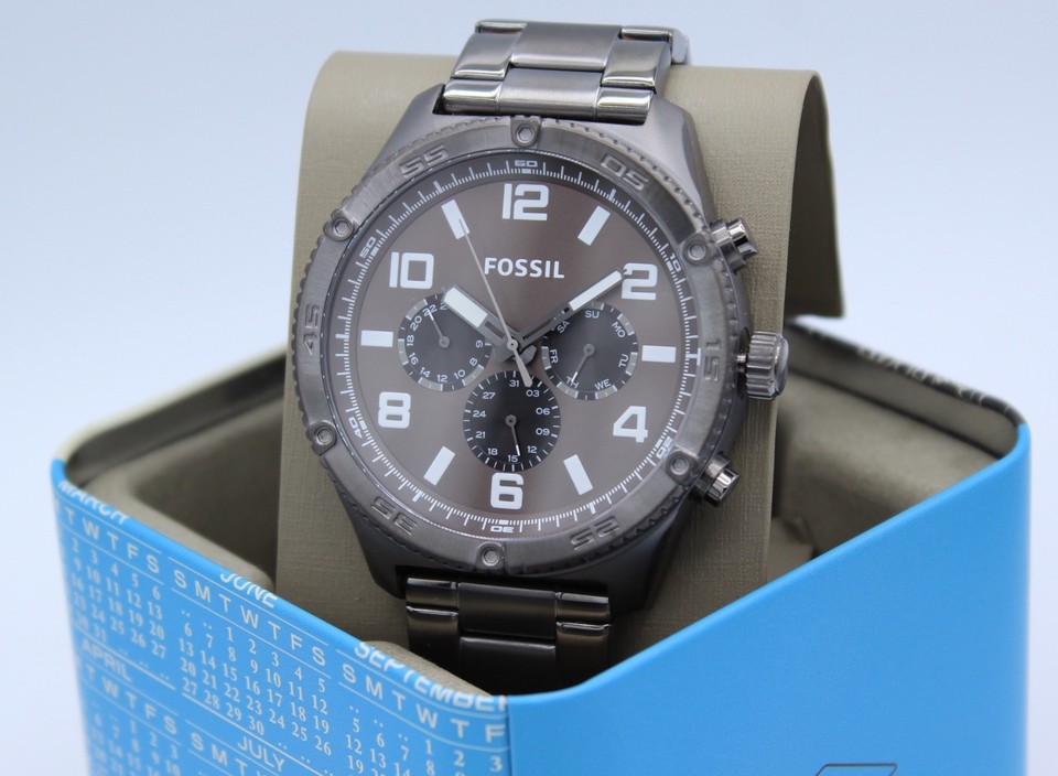 Fossil Brox Multifunction Gray Smoke Chronograph BQ2533 Mens Watch | eBay
