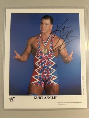 Kurt Angle Autographed 8x10 WWE Wrestling Photo with COA | eBay