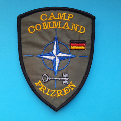 NATO KFOR GERMANY GERMAN Army Camp Command Kosovo Mission Badge Patch ...