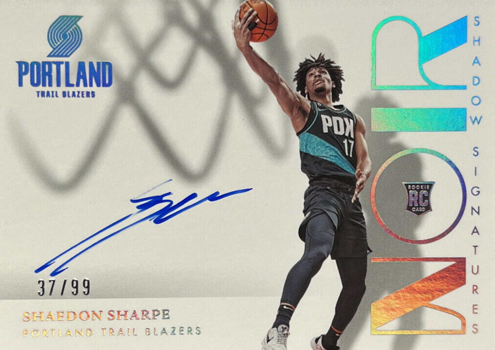 2022-23 Panini Noir - Shadow Signatures #SHS-27 Shaedon Sharpe /99 (AU ...