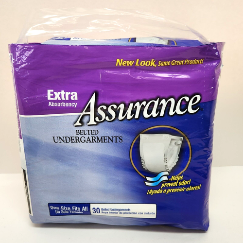 Assurance Incontinence Belted Shield Unisex Extra Absorbency 30 SEALED ...