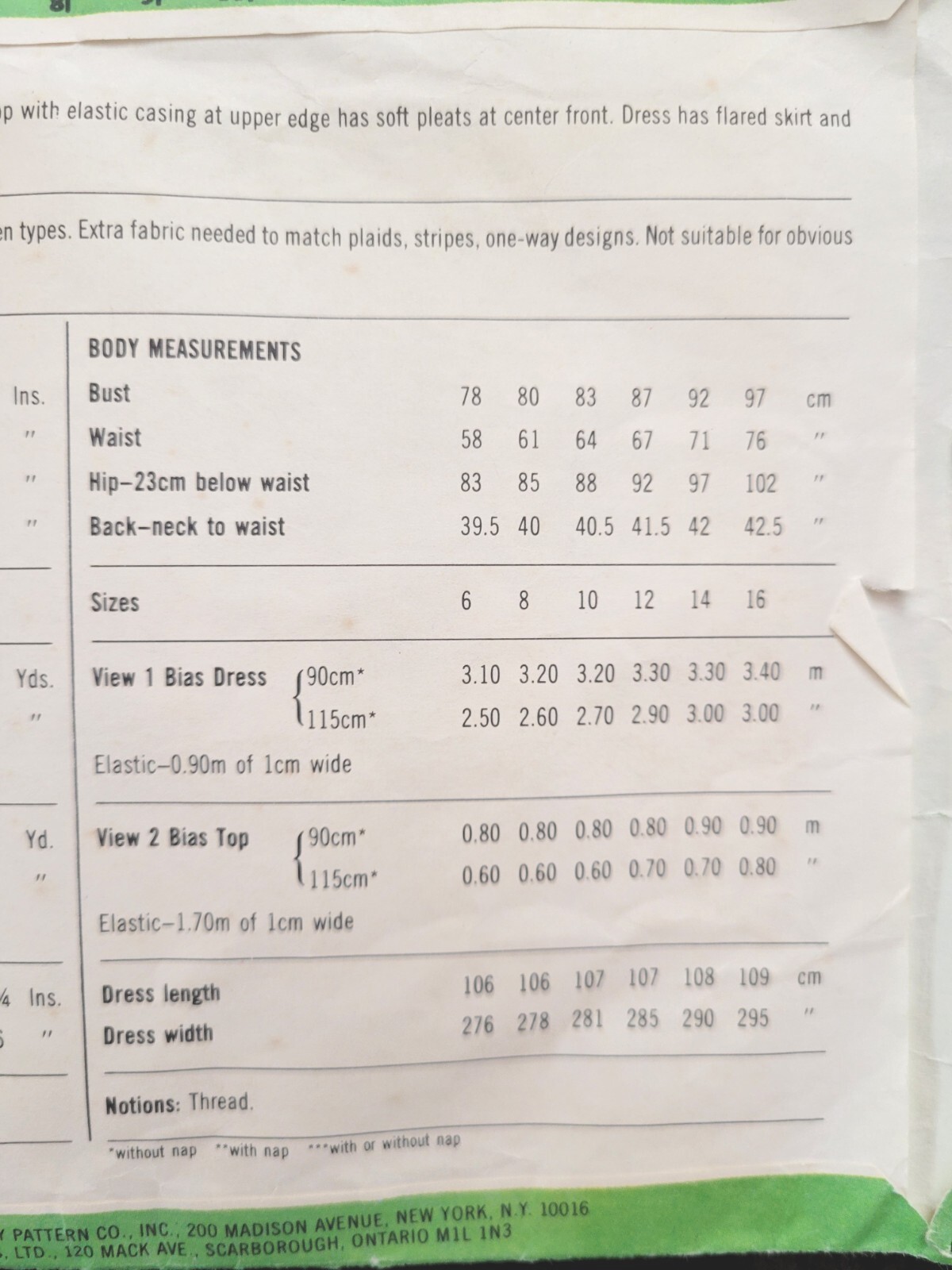 Vtg Simplicity Jiffy Bias Strapless Dress or Top Pattern #9452 Size 12 ...