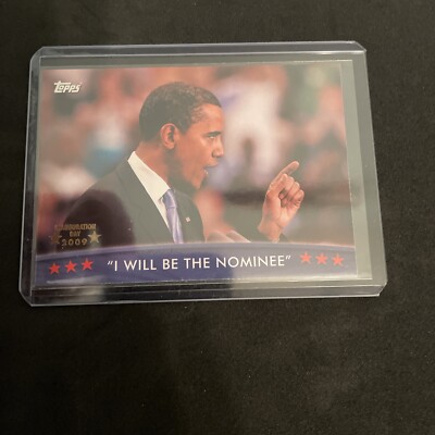 Rare *Gold* Foil Barack Obama 2008 Topps Card #33 Be The Nominee | eBay