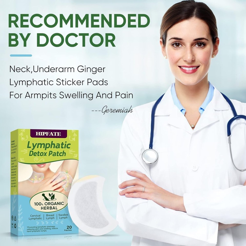 Lymphatic Detox Patch - For Swollen Lymph Glands, Parametrial Lymph, 20 ...