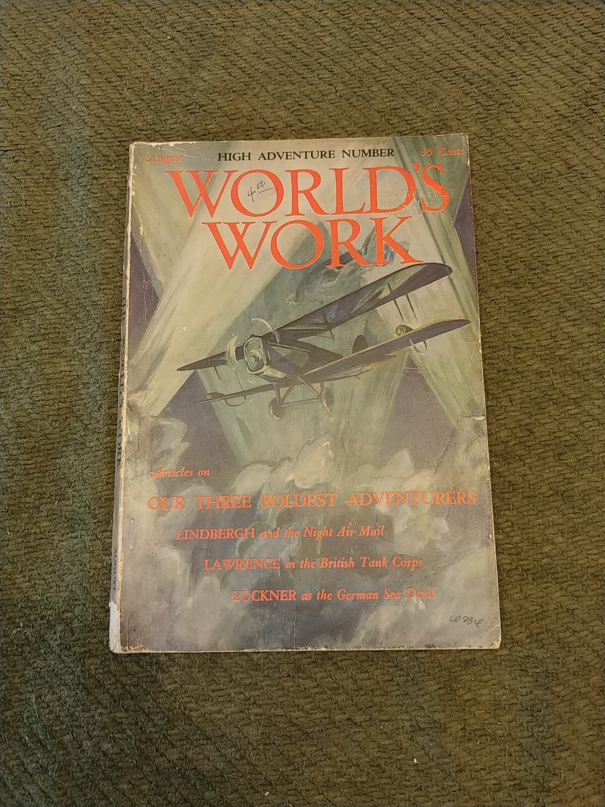 World's Work Magazine August 1927 Doubleday Three Bold Adventures ...