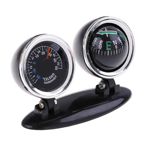2 in 1 Guide Ball Car Compass Thermometer Car Ornaments Direction ...